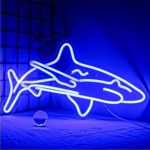 Urban Outfitters | Wall Decor | Neon Blue Shark Ocean Animal Kidsboys ...